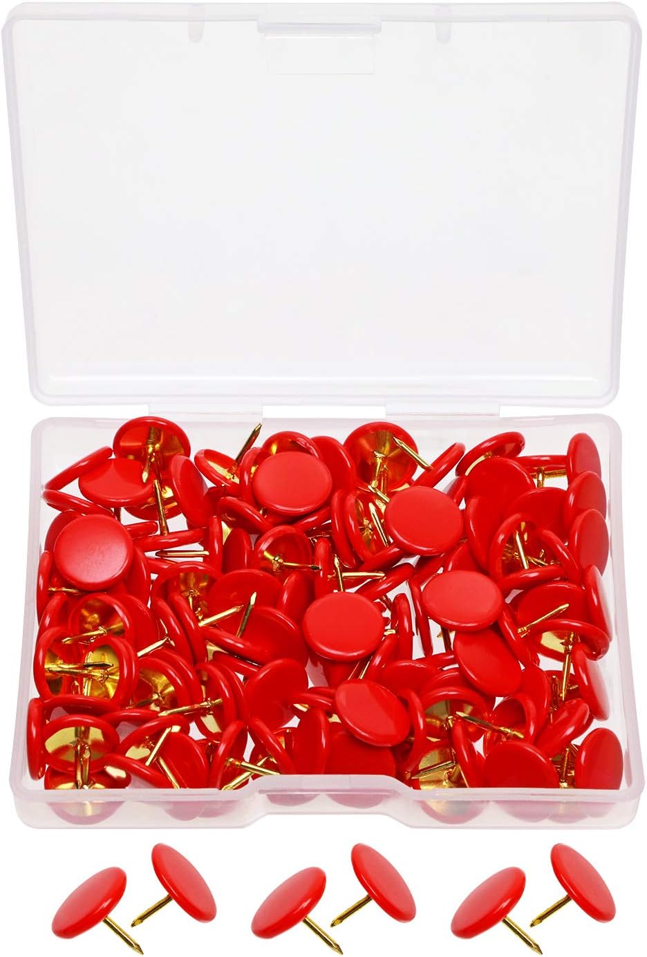 Amazon.com: Tupalizy 120PCS Flat Plastic Round Head Map Thumb Tacks ...