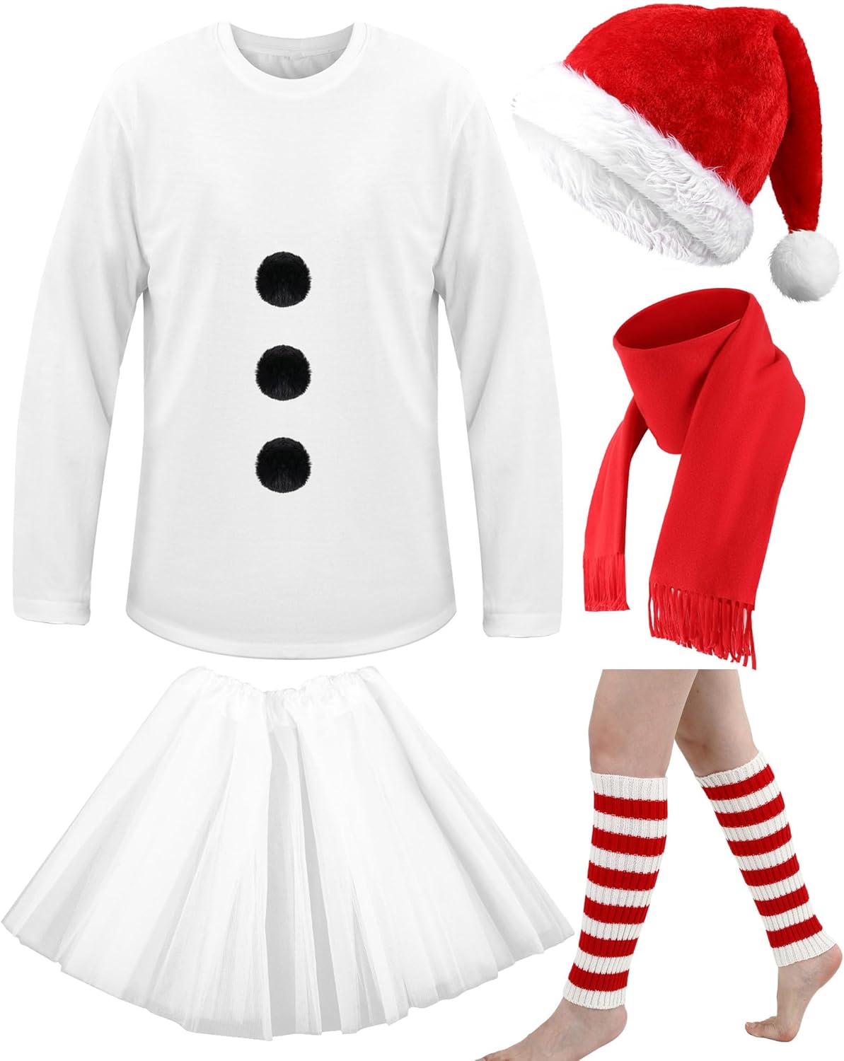 Amazon.com: Liitrsh 6 Pcs Adult Snowman Costume Kits for Women Include ...