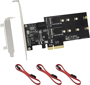 Amazon.com: SWEETECH 3 Port SATA Expansion and 2 M.2 SATA SSD PCIE ...