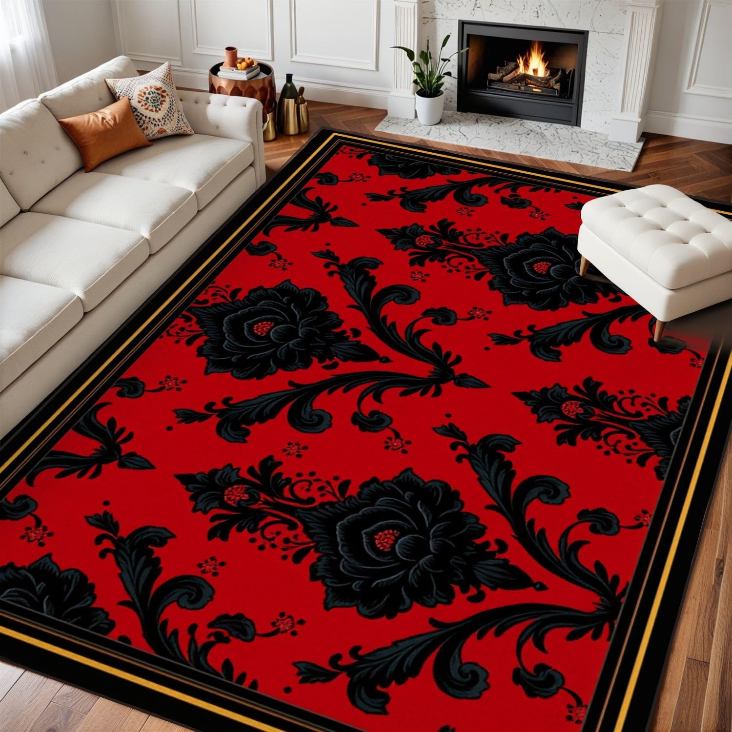 Amazon.com: 10x14 Area Rugs for Bedroom Boho Washable Gothic Rug for ...