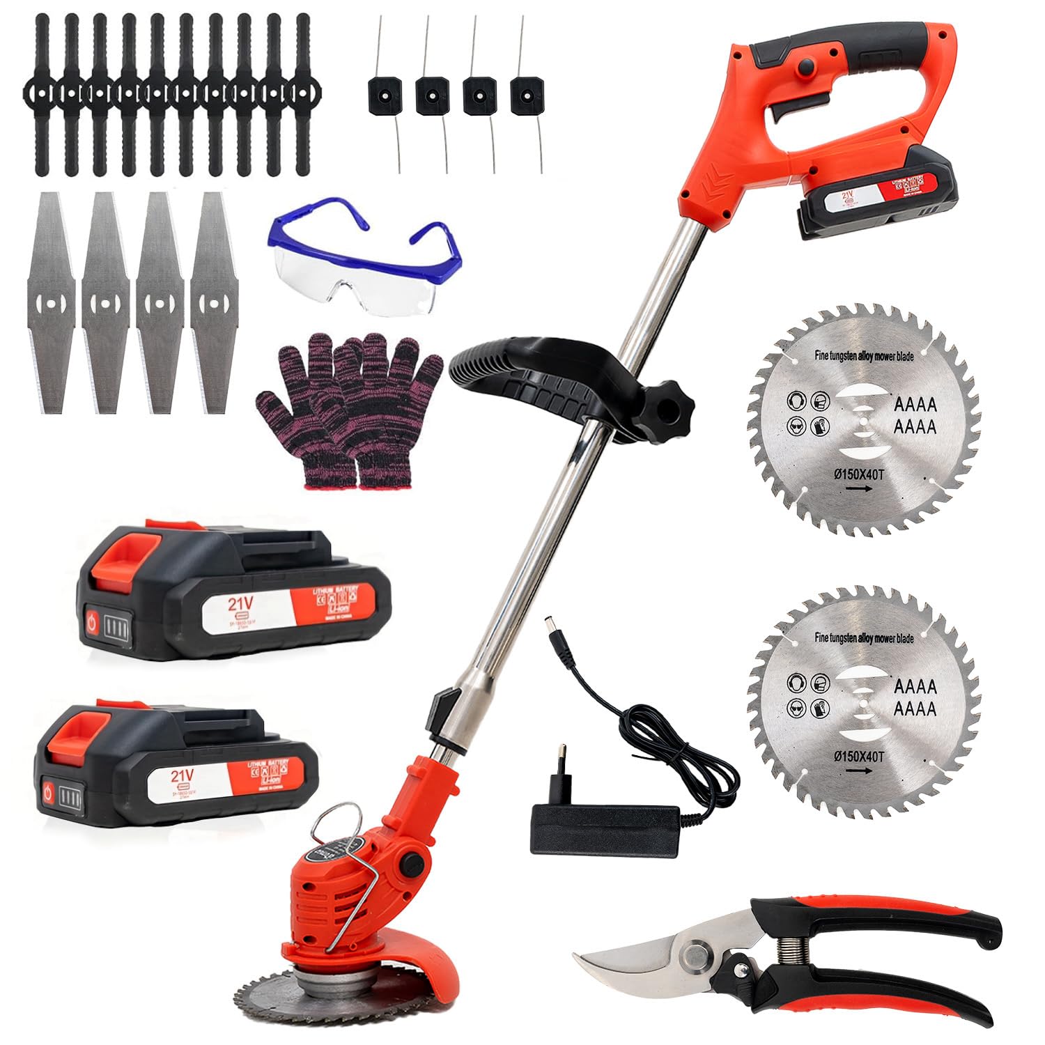 Electric Grass Trimmer, Lawn Mower, Trimmer 90° rotating head ...