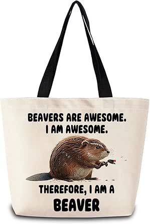 Amazon.com: ZhuVantrix Awesome Beaver Tote Bag Reusable Grocery Bags ...