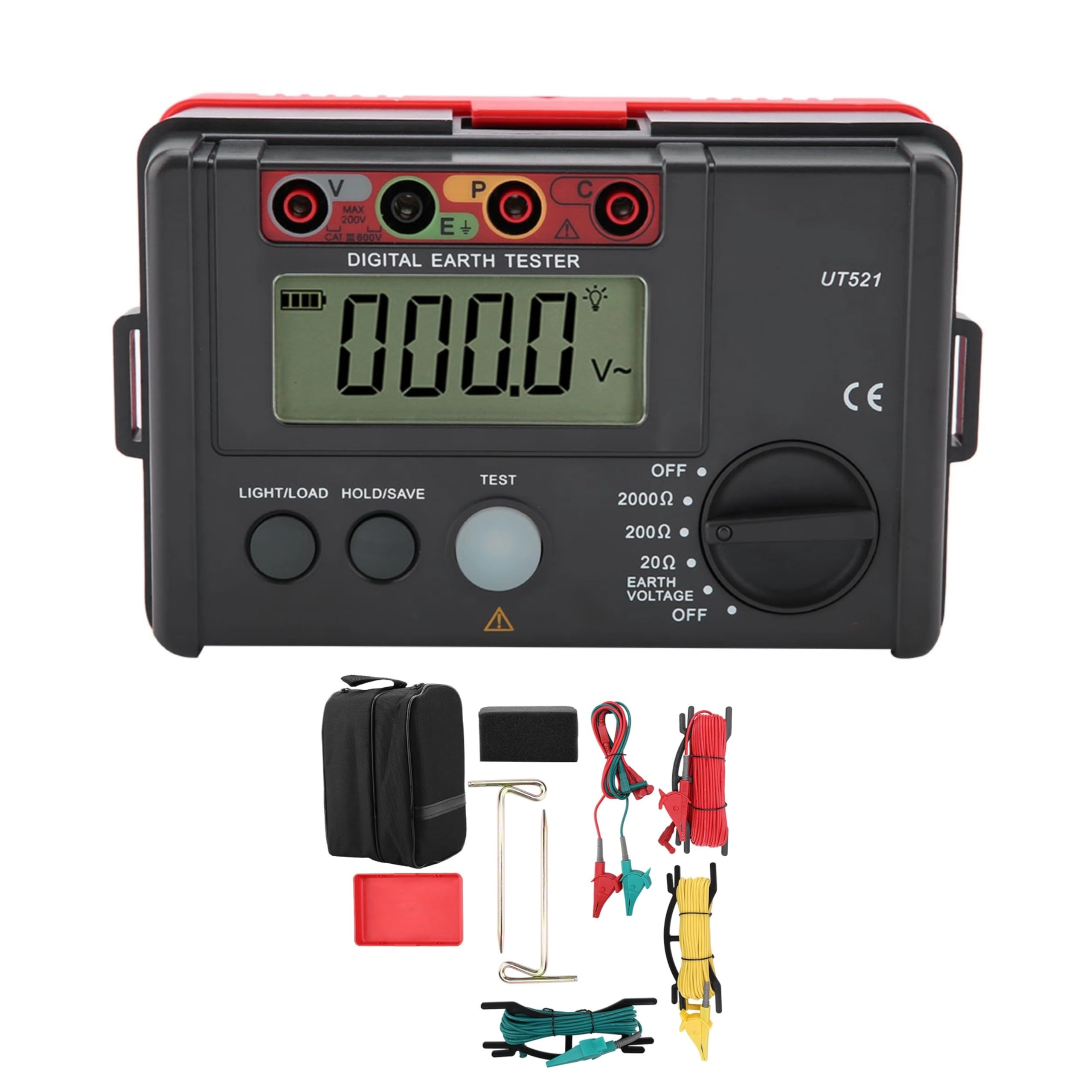 Ground Earth Meter Allsun Digital Earth Tester - Ground Resistance & AC ...