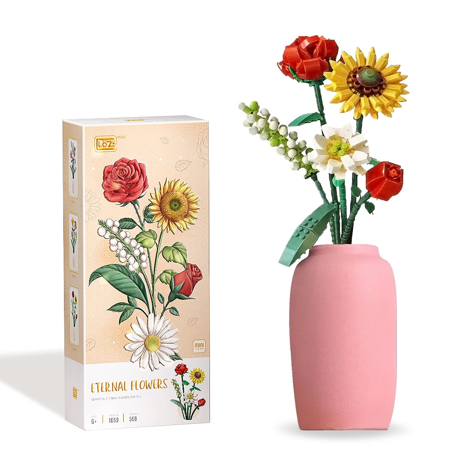 MEIEGOU Flower Bouquet Kit, Bricks Building Kit : Amazon.co.uk: Home ...