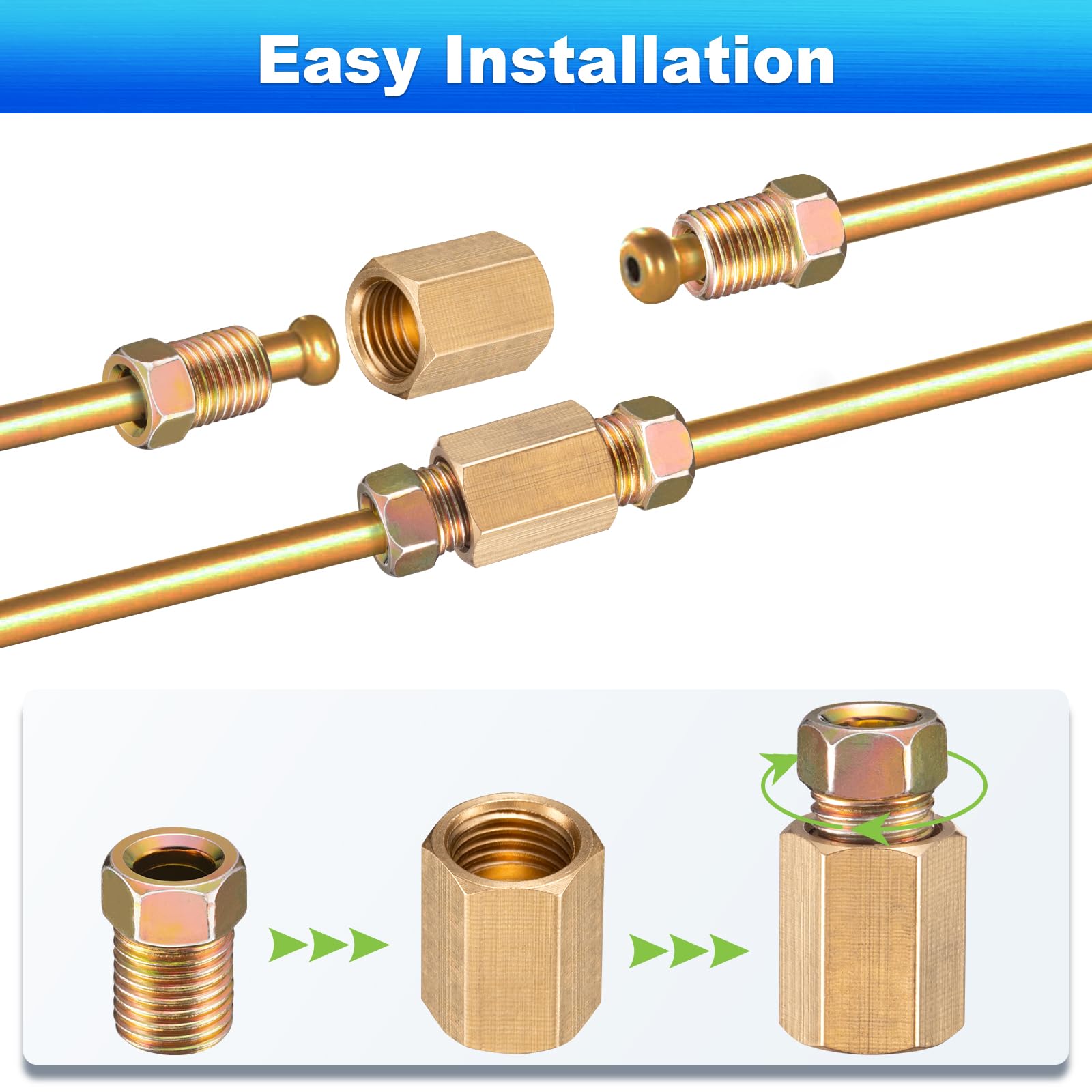Snapklik.com : 21 Pcs Brake Line Fittings, 3/16 Brake Line Fitting Kit ...