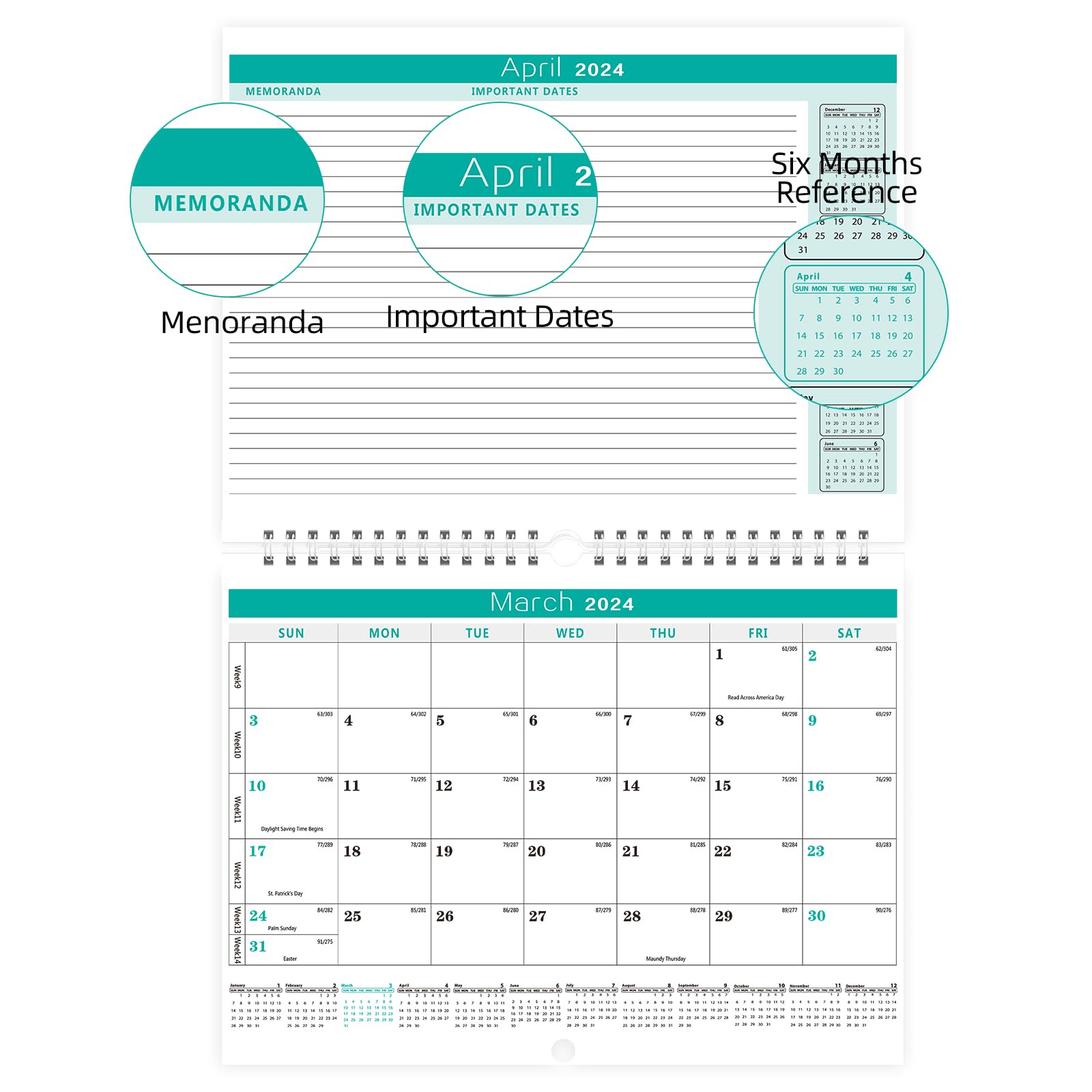 Snapklik.com : BHR Wall Calendar -Calendar 2024-2025 From Jan 2024 To ...