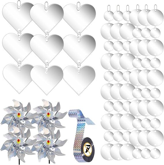 Amazon.com : SERPITY 43 Pcs Bird Devices Outdoor Set, Bird Scare Discs ...