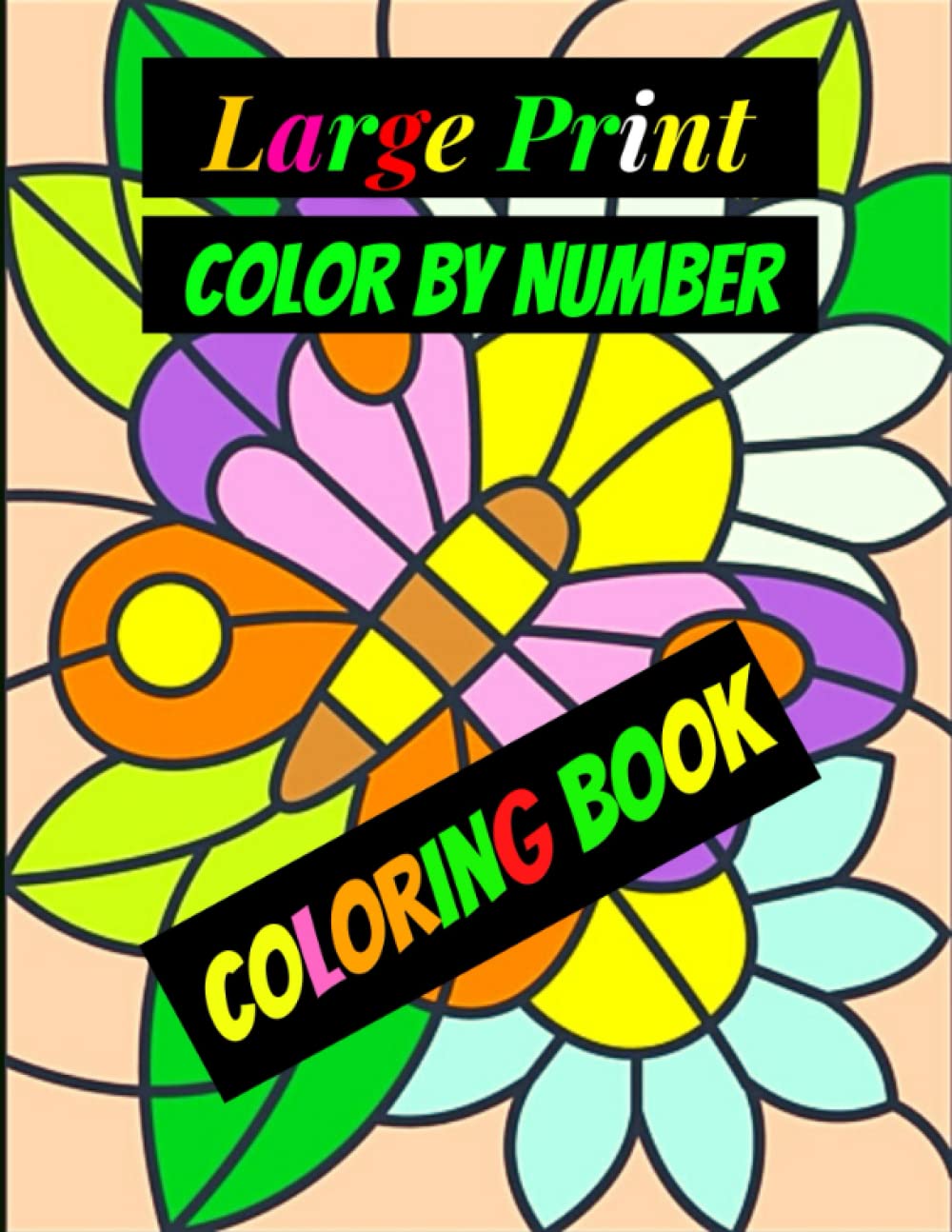 Large Print Color By Number Coloring Book Easy Large Print | Desertcart GB