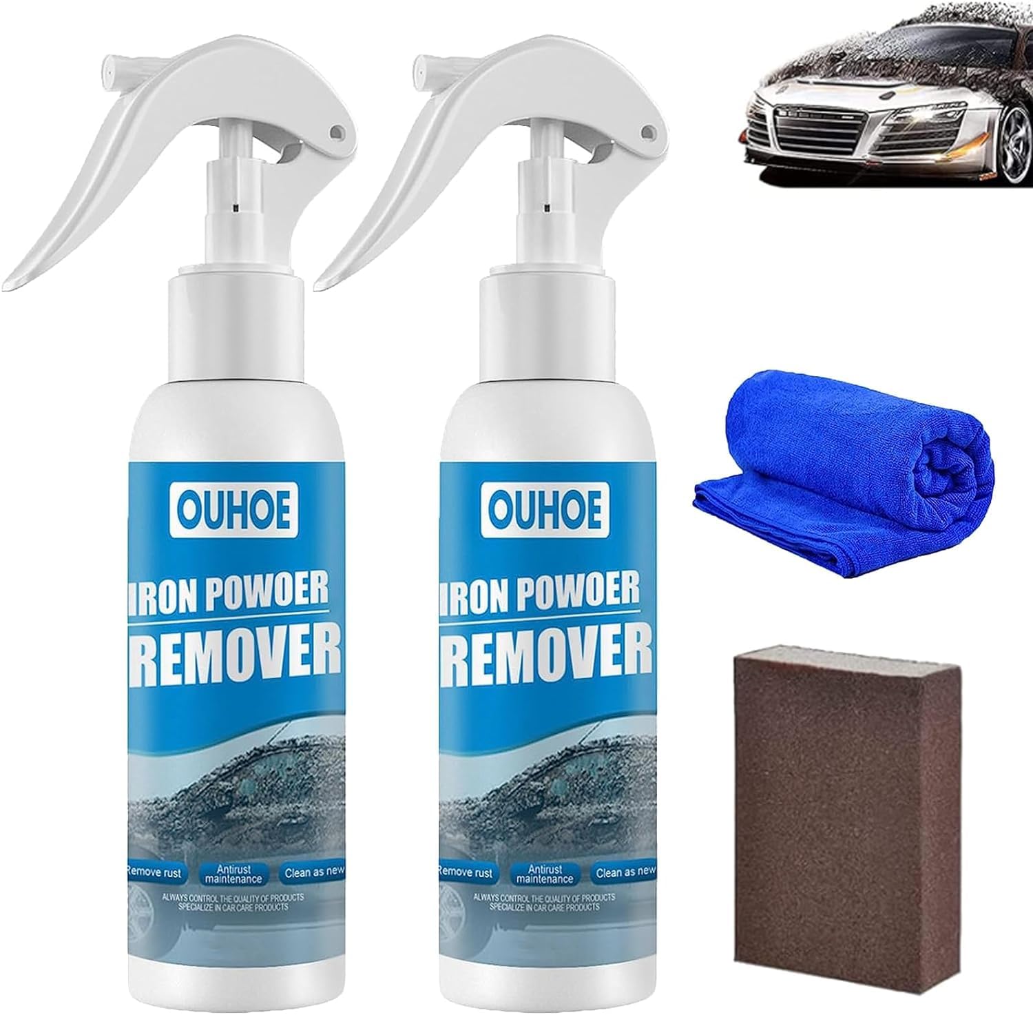 Amazon.com: tarcegta Car Rust Removal Spray, Ouhoe Iron Power Remover ...