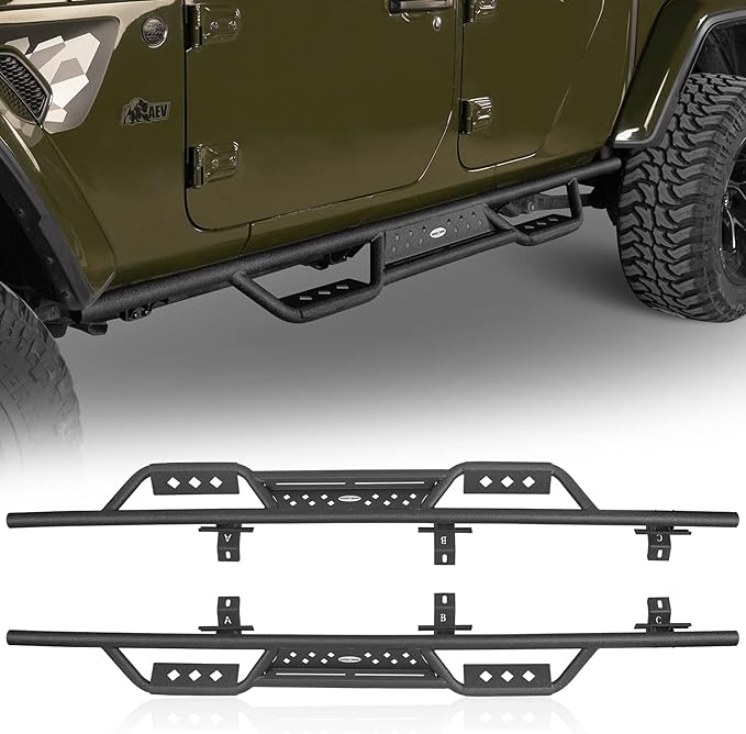 Amazon.com: V8 GOD Gladiator Running Board Side Step Rocker Slider for ...