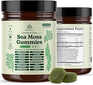 Amazon.com: Natural Rems Sea Moss Gummies 16-in-1 - Ashwagandha Black ...