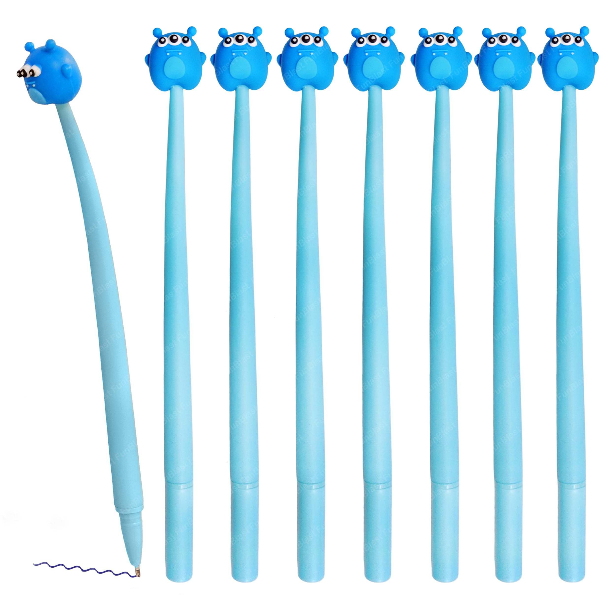 FunBlast Silicone Gel Pen with Cute Topper - Gel Pen for Smooth Writing ...