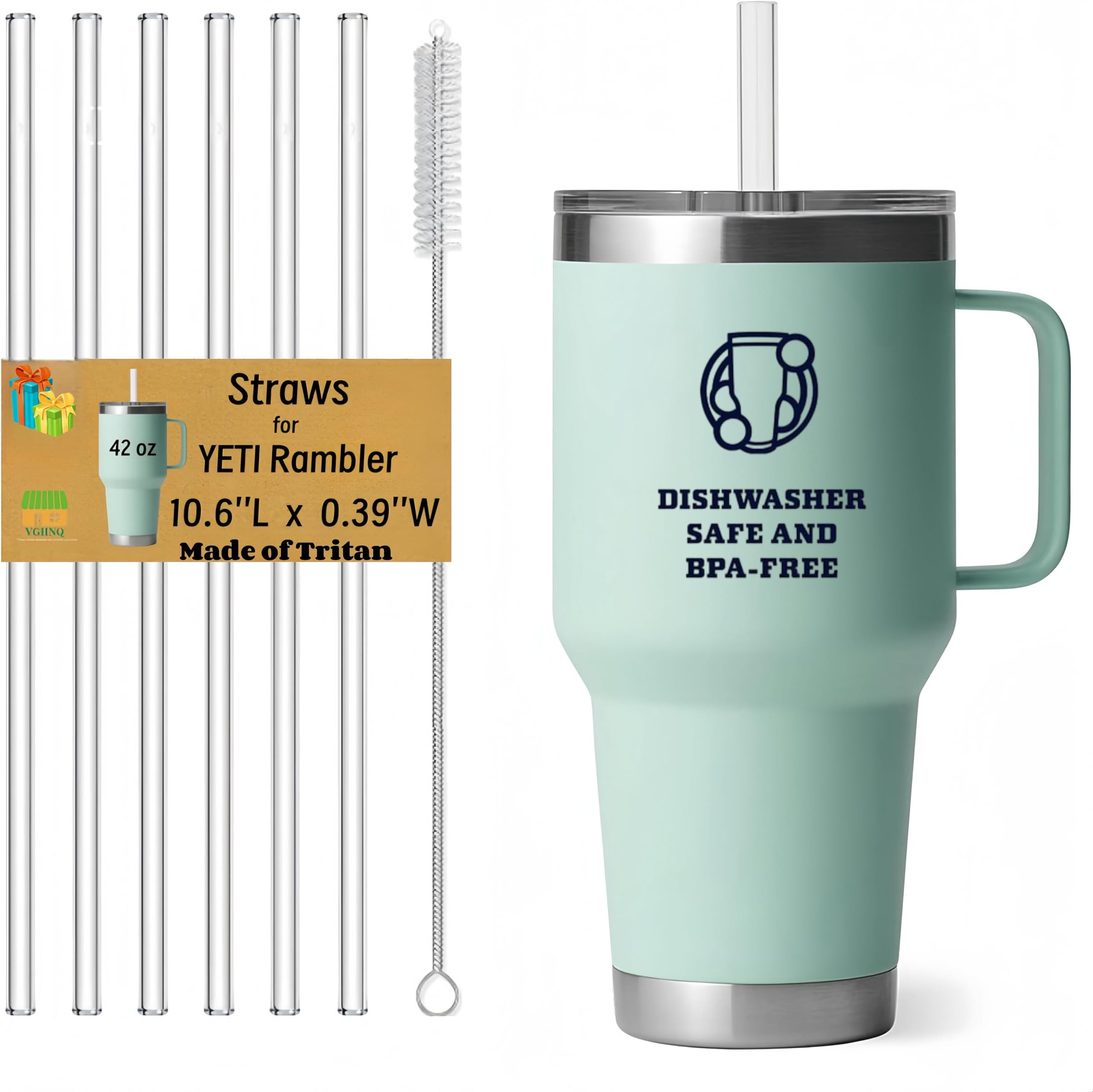Amazon.com: 5pcs Silicone Straws for Yeti Rambler 30/20/10oz Tumbler ...