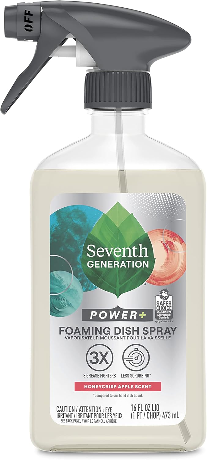 Amazon.com: Seventh Generation Honeycrisp Apple Foaming Dish Spray, 16 ...
