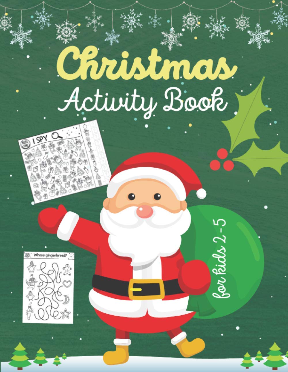 Buy Christmas Activity Book for kids 2-5: Coloring Pages, Mazes, Dot to ...