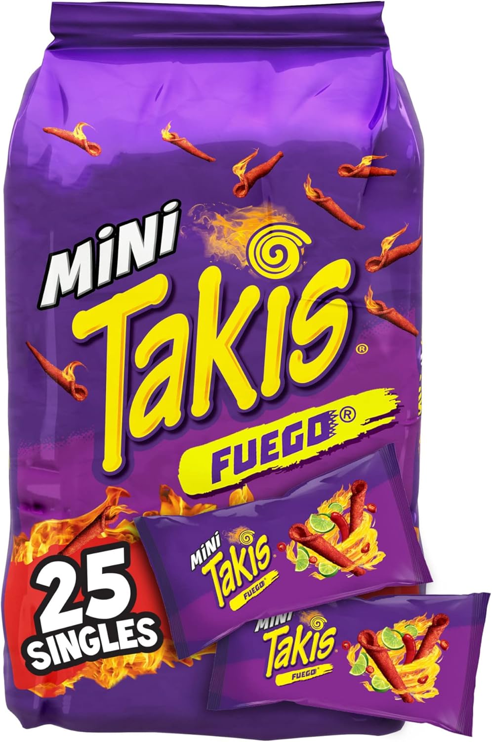 Mini Takis Fuego 125 Bags (1.2 Oz Each) : Amazon.fr: Epicerie