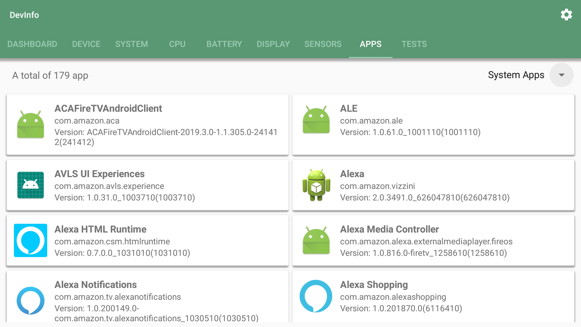 Device Info details of Hardware & Software - App on Amazon Appstore