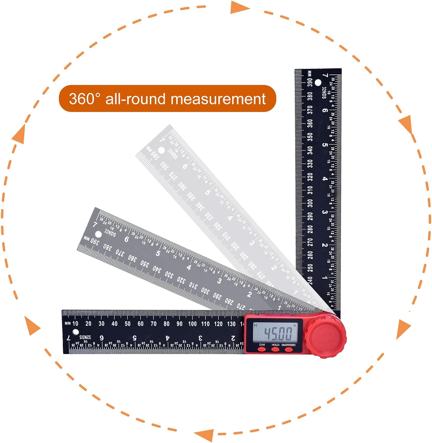 Lvjkes Woodworking Digital Protractor, Digital Angle Ruler, 200MM ...