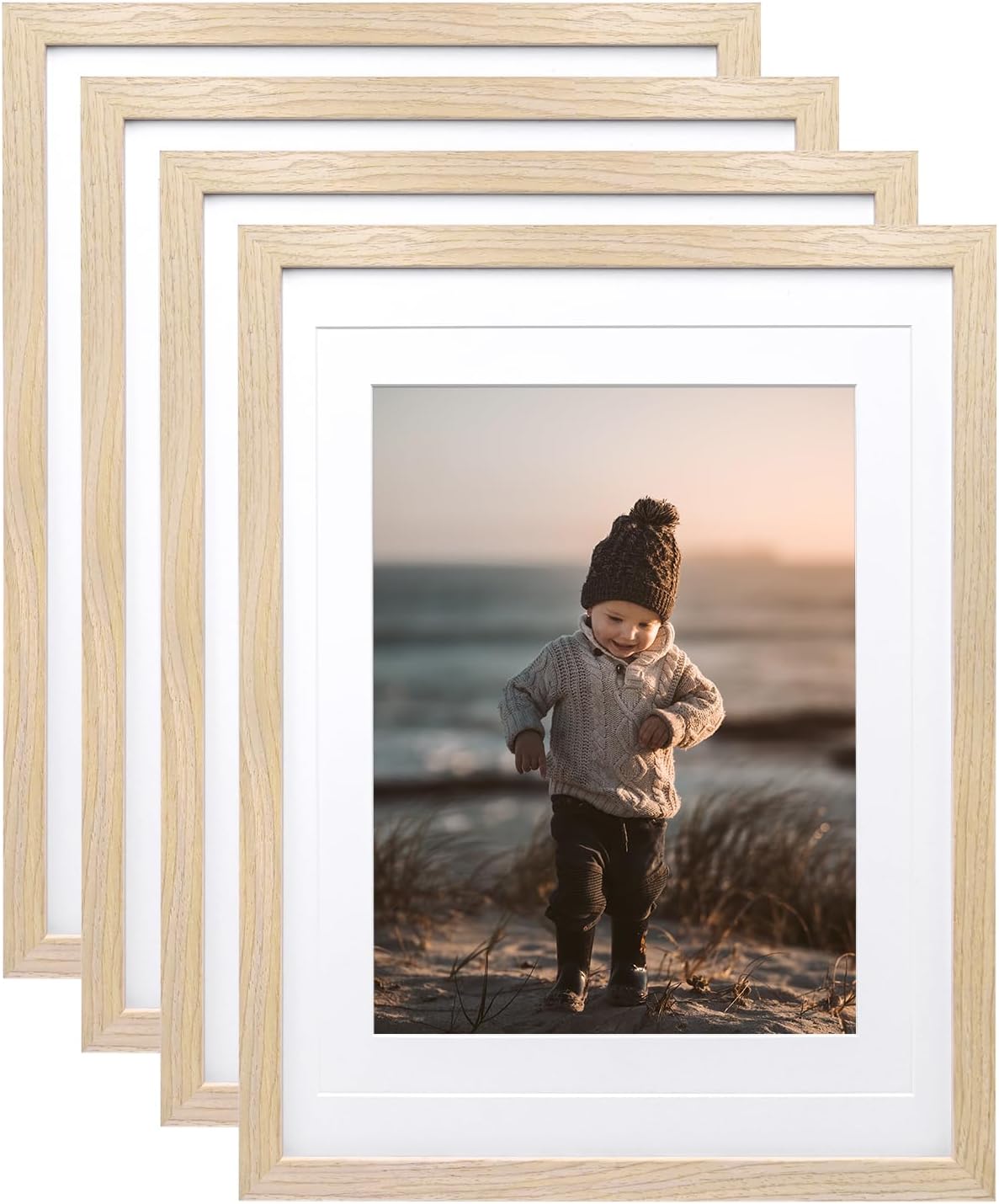 Amazon.com - KINLINK 12x16 Picture Frames Natural - Wood Frames with ...