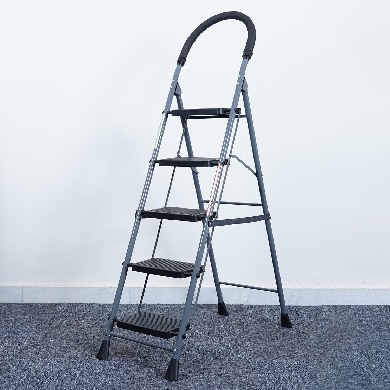 ADA Premium 5 Step Ladder - Home Use Heavy Duty Step Stool Foldable ...