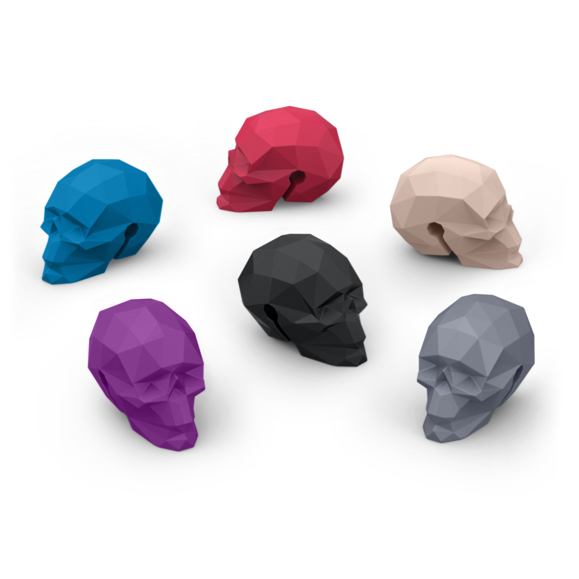 Amazon.com | Genuine Fred BAR BONES Skull Drink Markers, Set of 6 ...