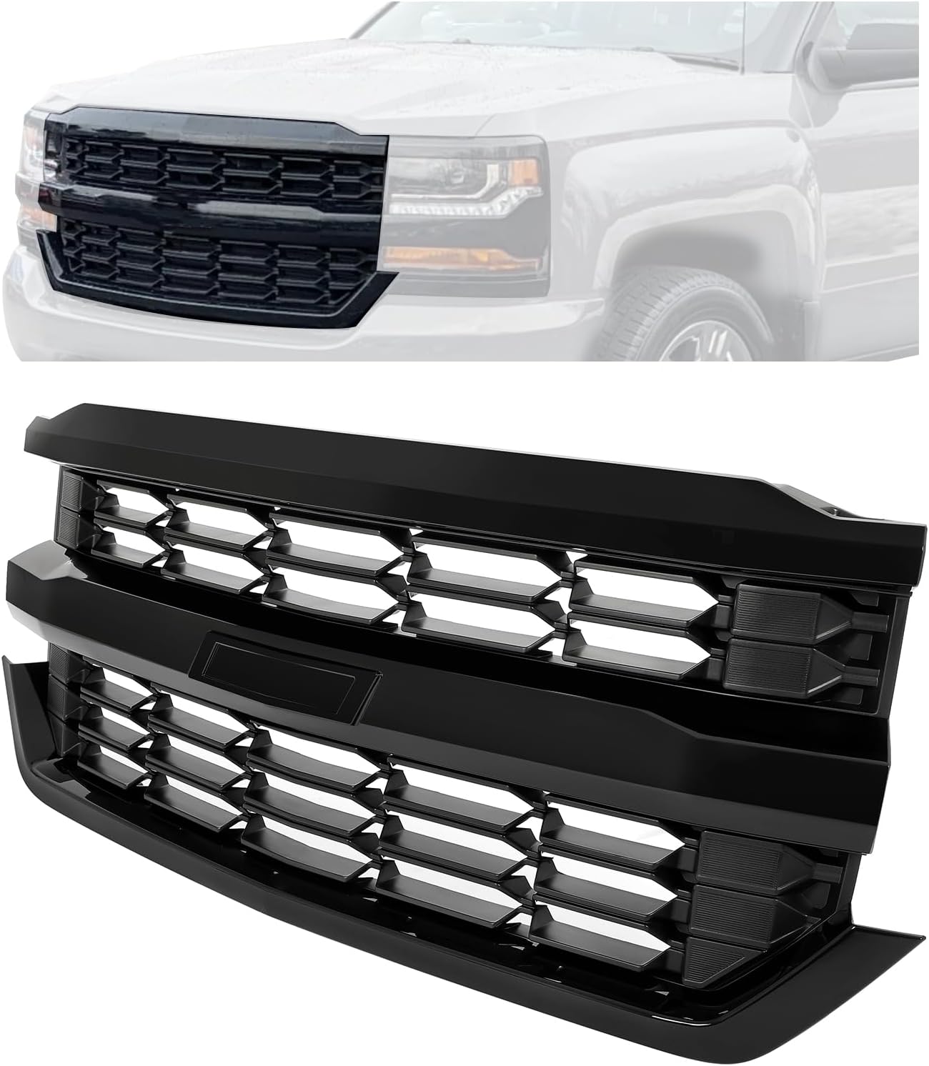 Amazon.com: HECASA Front Bumper Grille Assembly Compatible with 2016 ...