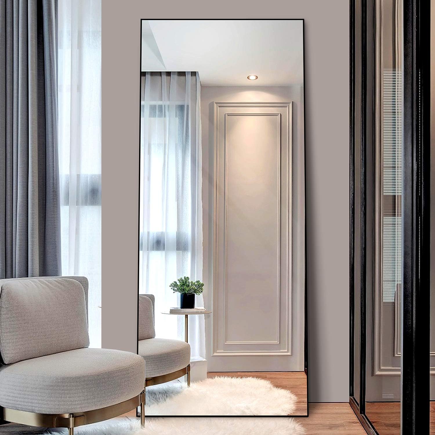 Amazon.com: LAIYA Full Length Mirror,Standing or Leaning Against Wall ...