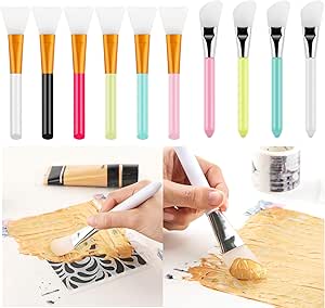 Amazon.com: Briartw 10 Pcs Silicone Brushes,Spatula Mixed Media Brushes ...