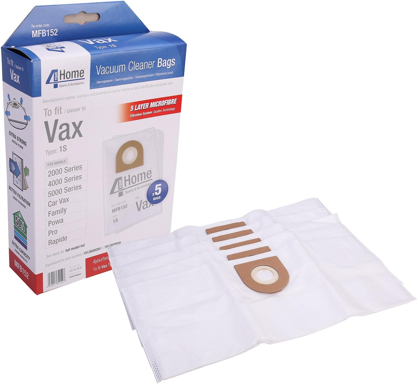 FIND A SPARE 5 Dust Bags & Filter Set For Vax 121 6131 7131 6151S 5120 ...