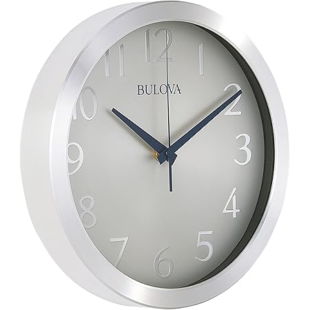Amazon.com: Bulova C4844 Winston Wall Clock, Pack of 1, Silver : Home ...