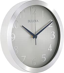 Amazon.com: Bulova Winston Wall Clock C4844 | 10" Diameter | Metal ...