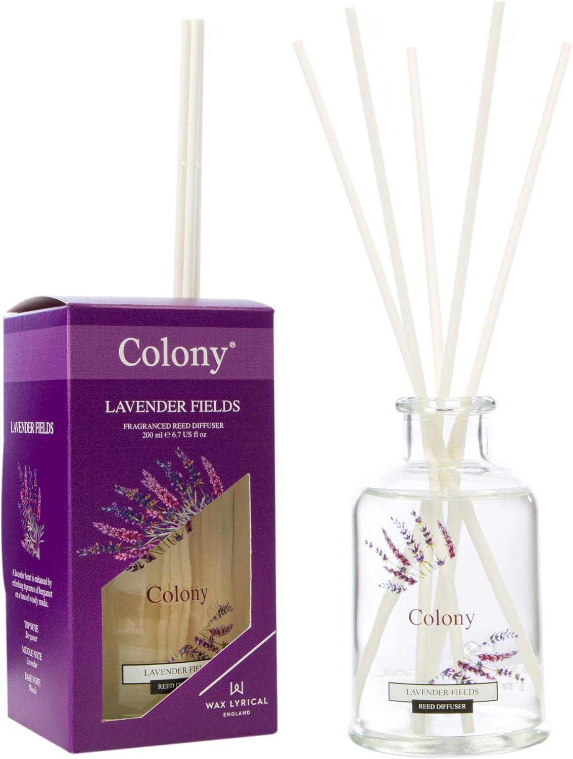 Reed Diffuser 200ml Lavender Fields : Amazon.co.uk: Health & Personal Care