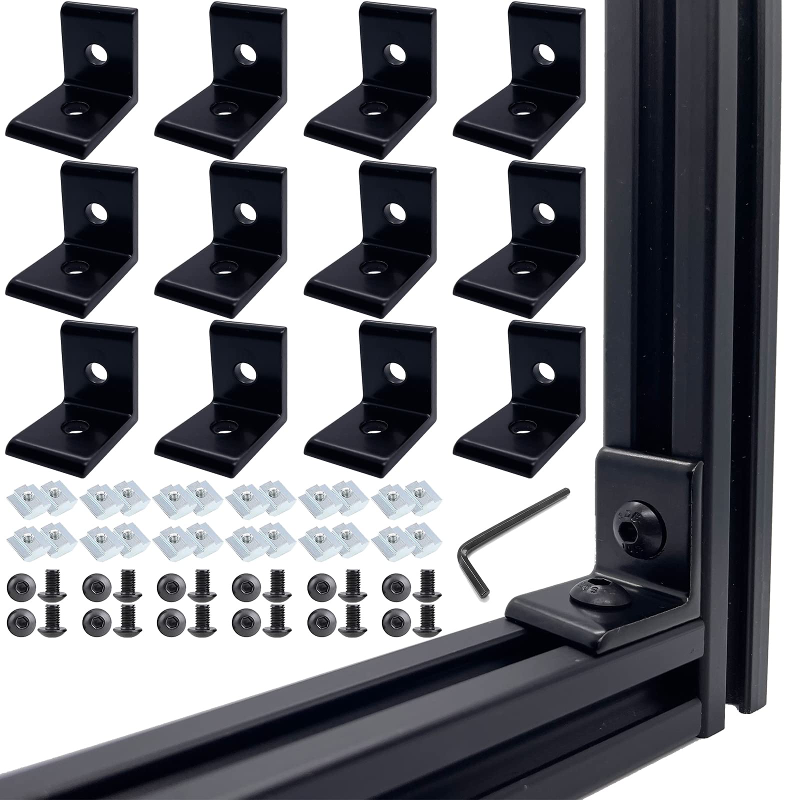 Amazon.com: JCSPBYL 12 Set Black 1010 Series Aluminum Profile ...