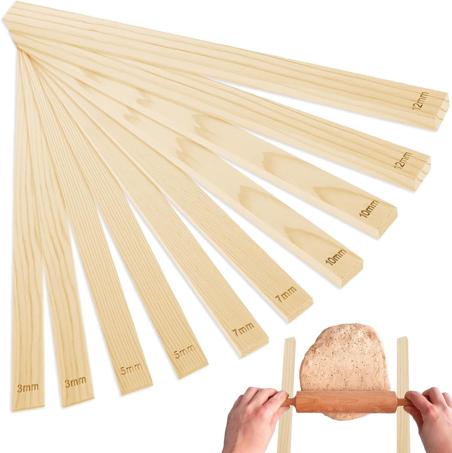 Amazon.com: 10 Pcs Pottery Rolling Pin Guides Clay Tools Pottery Tools ...