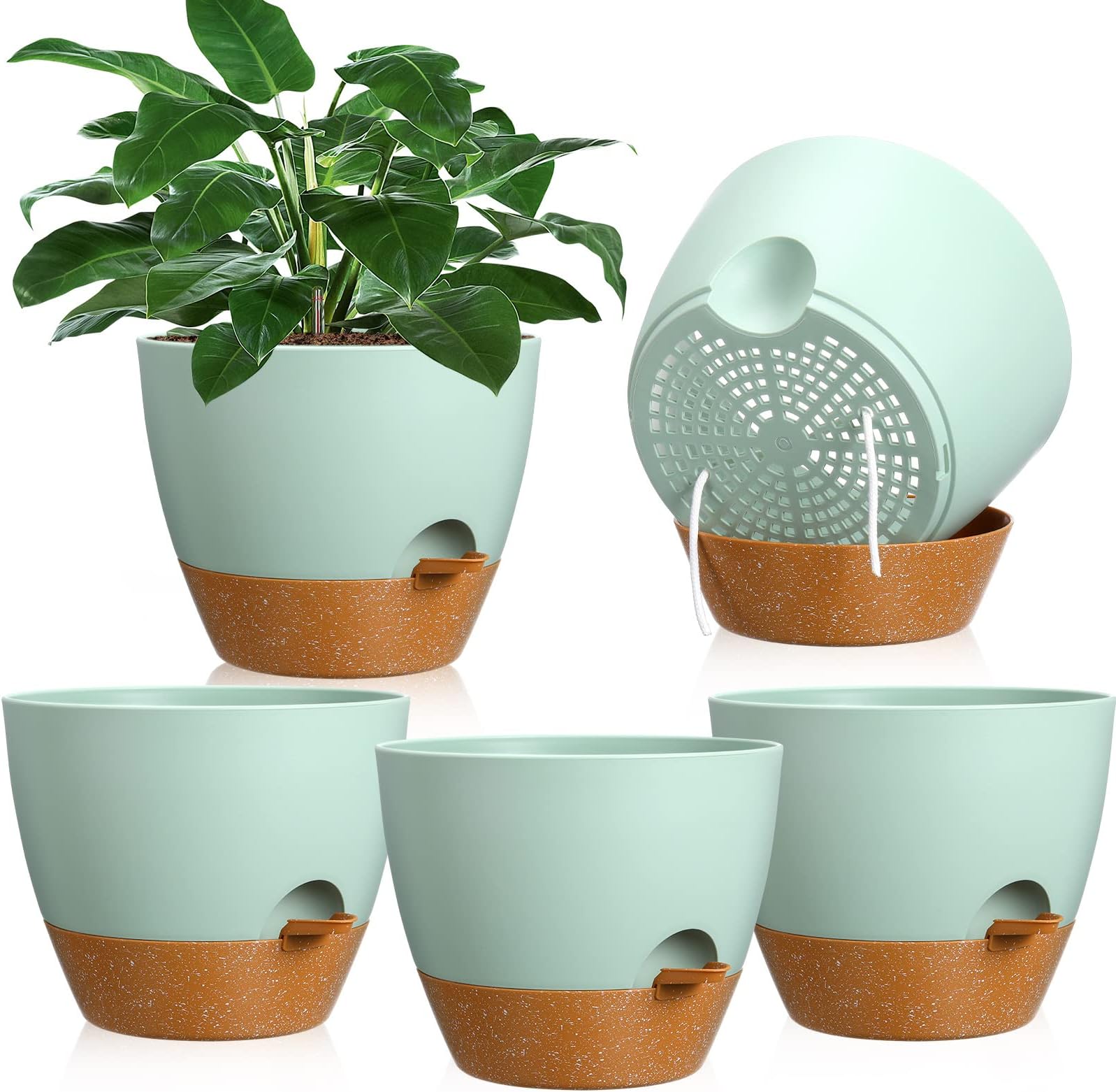 Amazon.com : Betinyar 4 Pack Self Watering Pots for Indoor Plants, 8 ...
