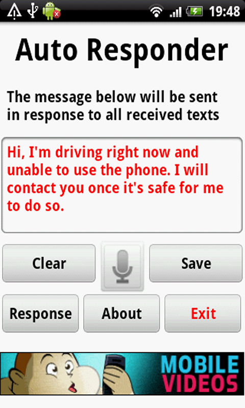 Auto Responder v1.2 - App on Amazon Appstore