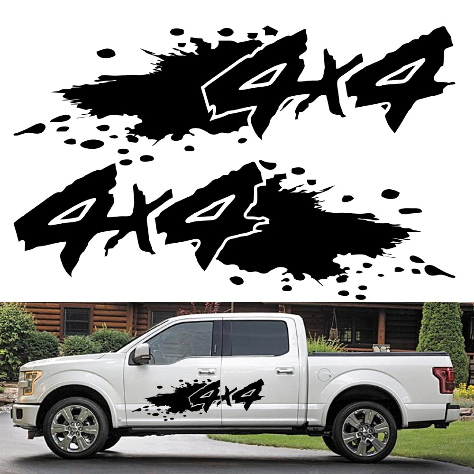 Buy QRSLHYA 2PC 4X4 Off Road Car Sticker For Ford Ranger Raptor F150 ...