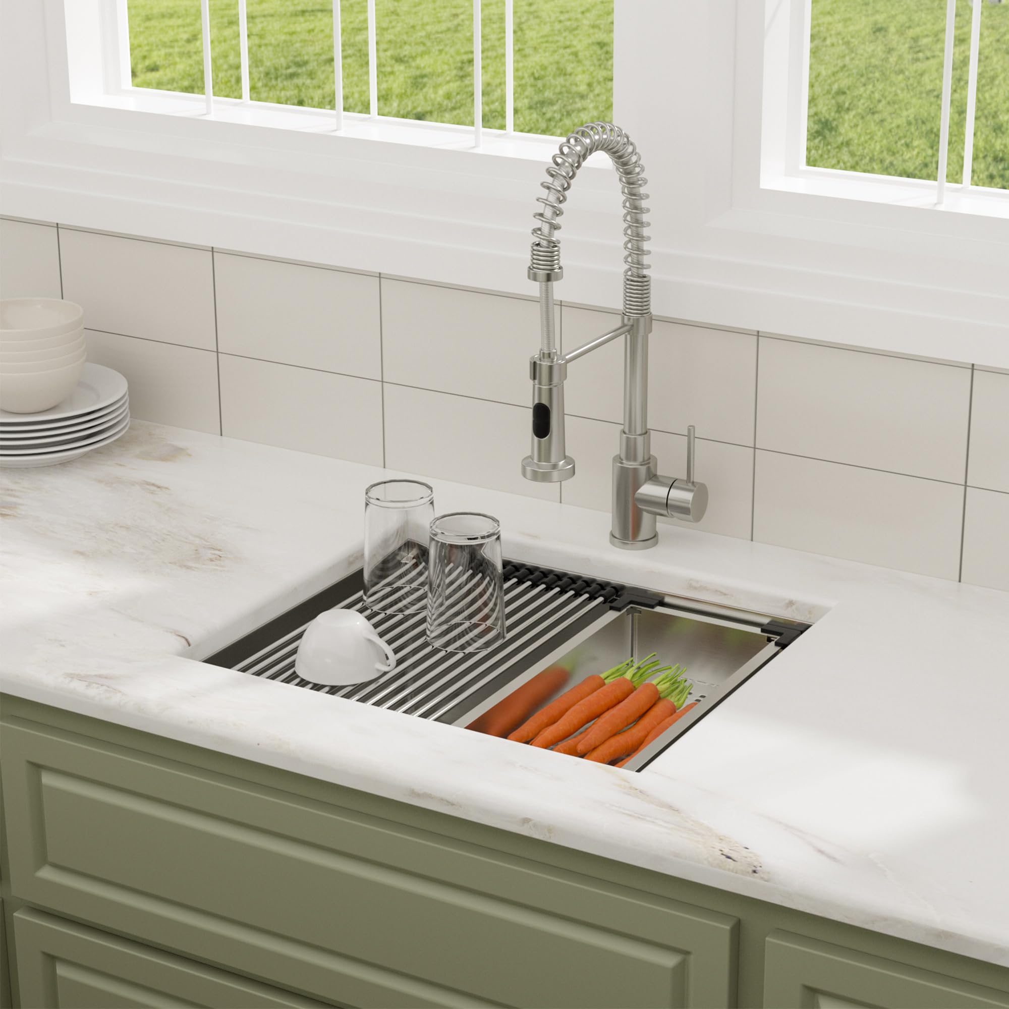 Snapklik.com : 23 X 19 Inch Undermount Sink Workstation Ledge Single ...