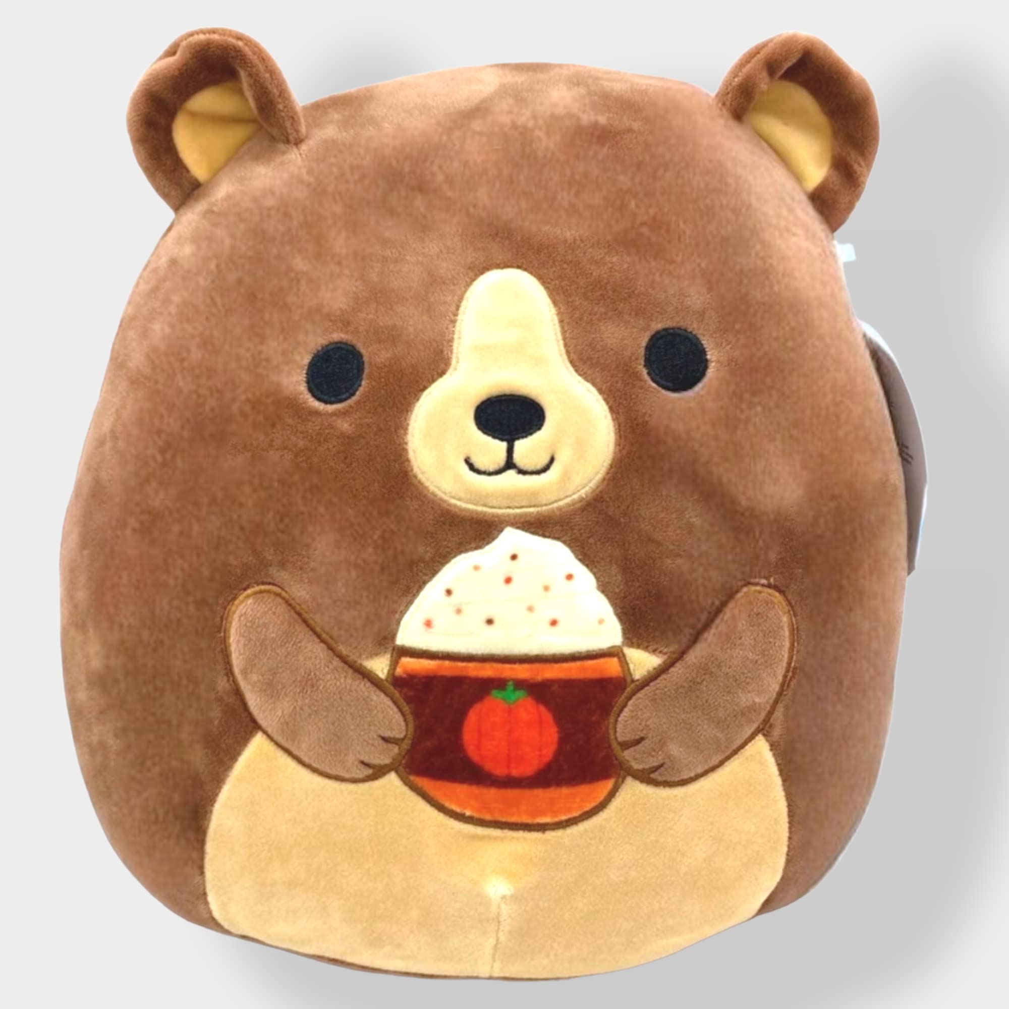 Amazon.com: Squishmallows 11 Inch Baron Bear Plush - Brown and Holding ...