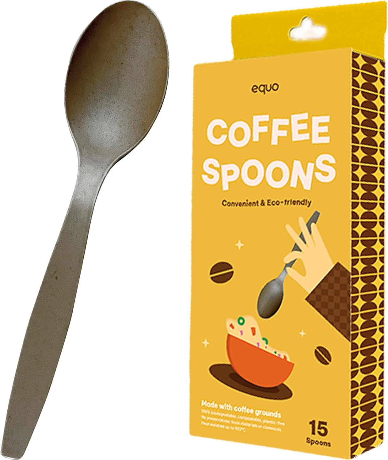 Amazon.com: EQUO Coffee Disposable Spoons (Pack of 15) - Plastic-free ...