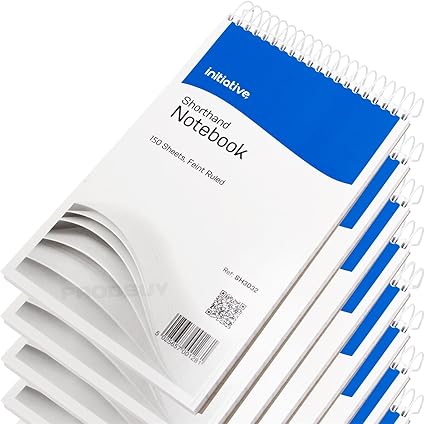[Pack of 10] Spiral Bound Shorthand Notebooks with 300 Lined Pages ...