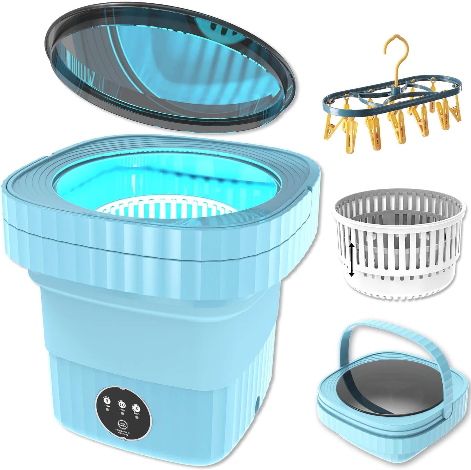 Amazon.com: Portable Washing Machine, Mini Washing Machine Foldable, 6 ...