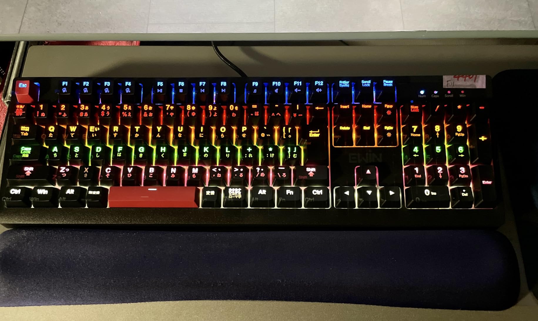 Amazon | Ewin ゲーミングキーボード 8000万回耐久スイッチ 日本語配列 全キーロールオーバー対応 LED搭載 有線 106キー usb 防衝突 キーボード EDバックライト ...