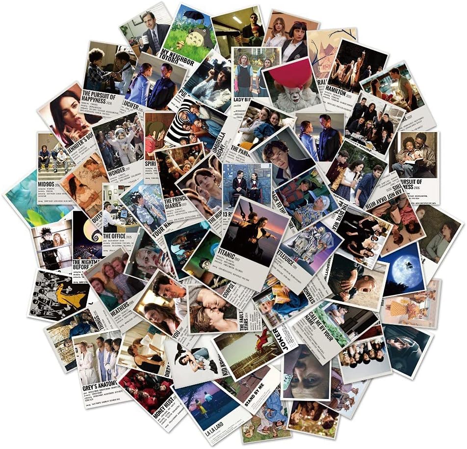 50 Mini Movie Poster Stickers, Aesthetic for Water Bottle, Laptop ...