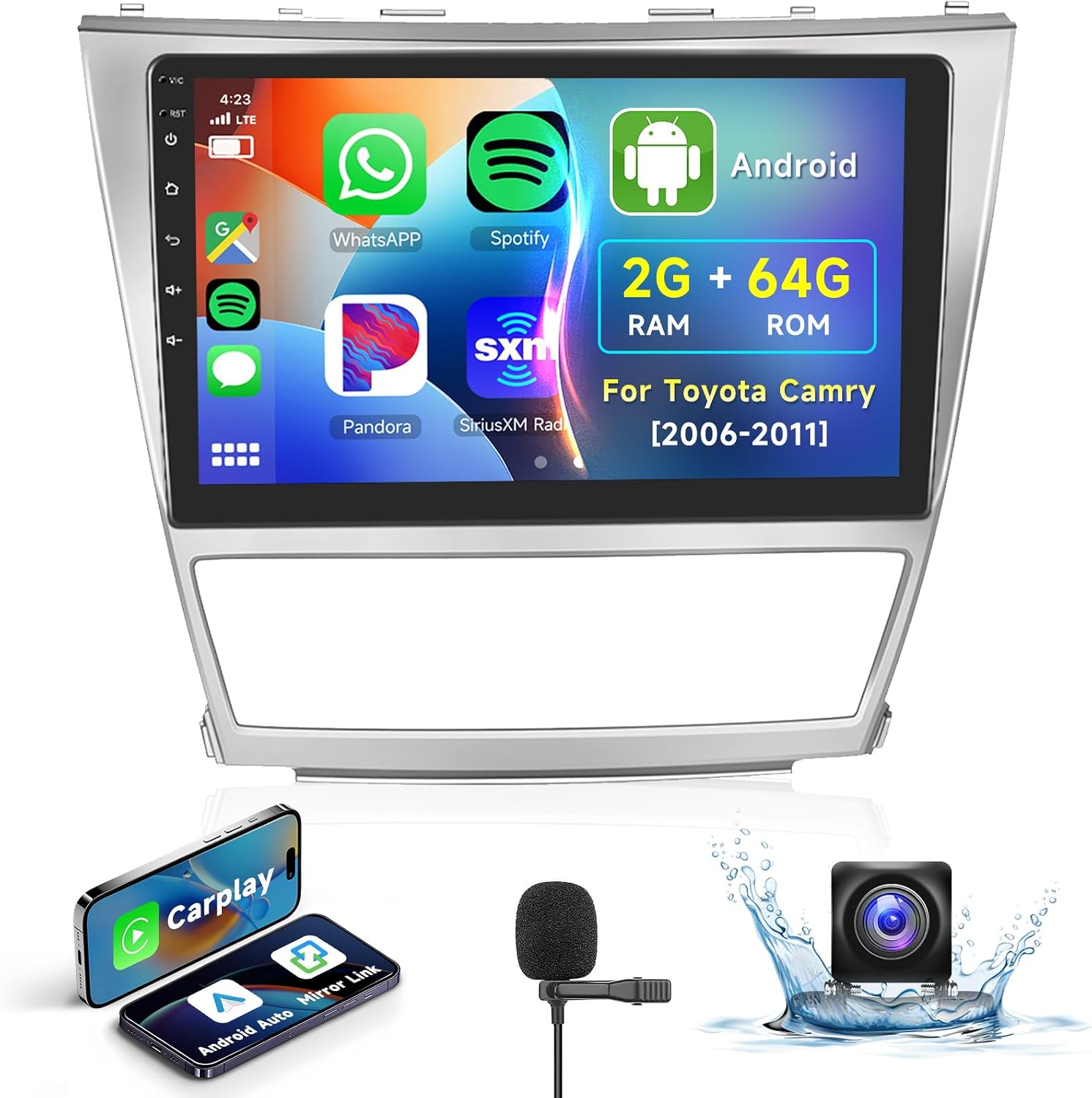 Amazon.com: 2G 64G for Toyota Camry 2006-2011 Android Car Stereo Radio ...
