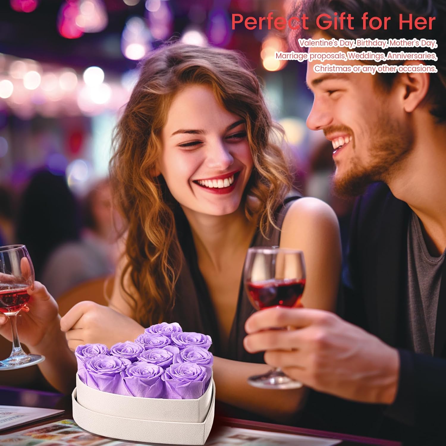 Beaulasting Roses Forever Flowers in Heart Shape Box – 10 rosas ...