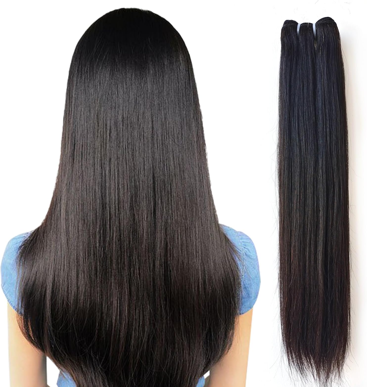 Amazon.com : BALORIECA Raw Straight Bundles Human Hair 12A Cambodian ...