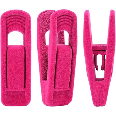 Amazon.com: Trgowaul Velvet Hangers Clips, Pants Hangers Velvet Clips ...
