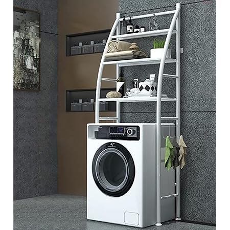 SteelManic 2-Shelf Over Washing Machine Rack Stand - Multipurpose Space ...