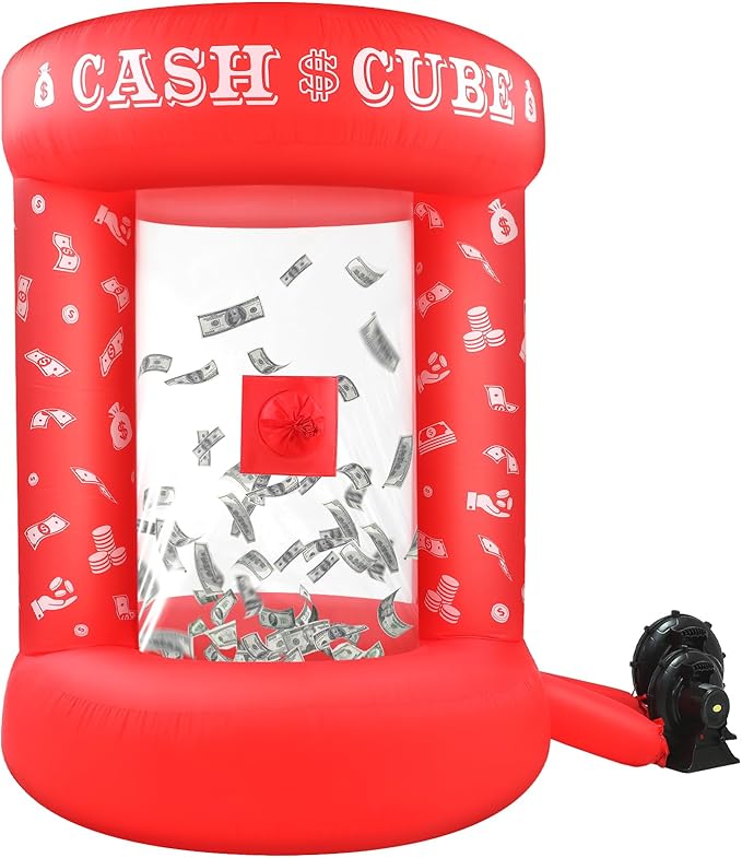 Amazon.com: Silipull 5 FT Inflatable Cash Cube Booth Inflatable Money ...